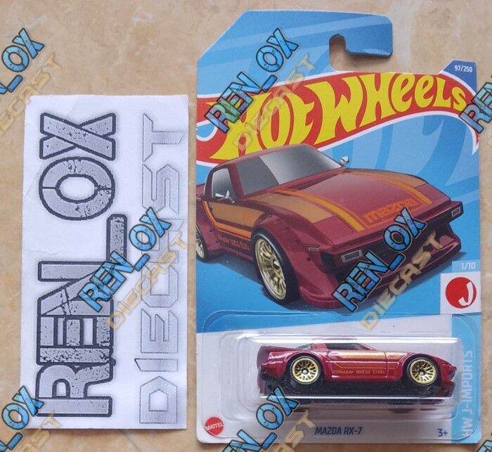 Hot Wheels Mazda RX-7 Merah Gelap Metal 2022 | Lazada Indonesia