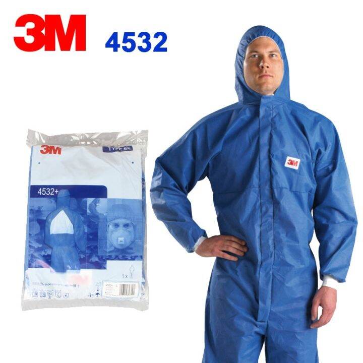 3M 4532+ Protective Coverall Anti-Radiation Anti-Dust Work Anti ...