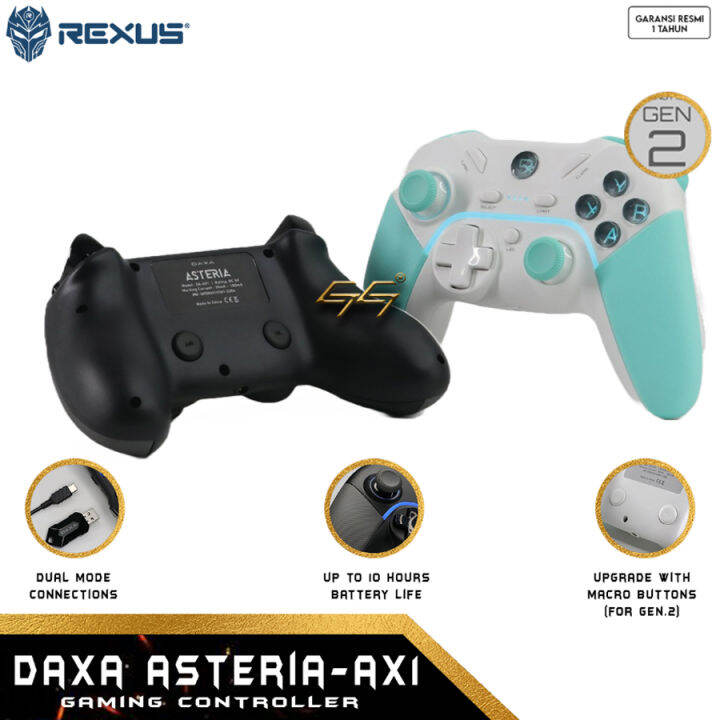 Rexus Daxa Asteria AX1 AX-1 AX 1 Wireless Gamepad Controller Joystick PC/Android Xbox Layout ...