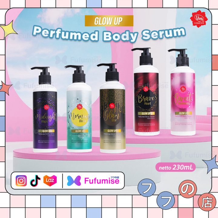 VIVA Glow Up Perfumed Body Serum with NIACINAMIDE, Glutathione, Sodium Hyaluronate (HA) 230ml ...