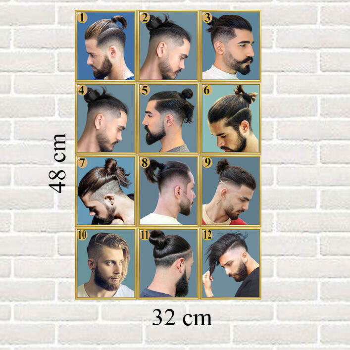 POSTER PANGKAS RAMBUT BARBER SHOP DAN SALON.MODEL PRIA | Lazada Indonesia
