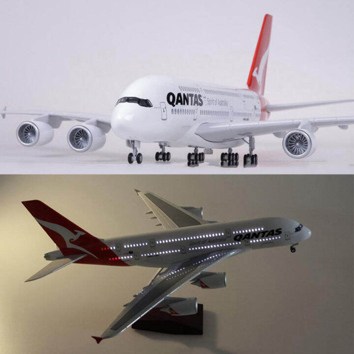 Qantas Airlines Airbus A380 48cm Aircraft Model with LED Light High ...