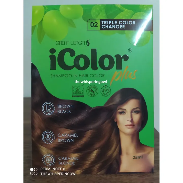 v;2Great Length Lengths iColor Plus Hair Dye Shampoo No Ammonia Brown ...
