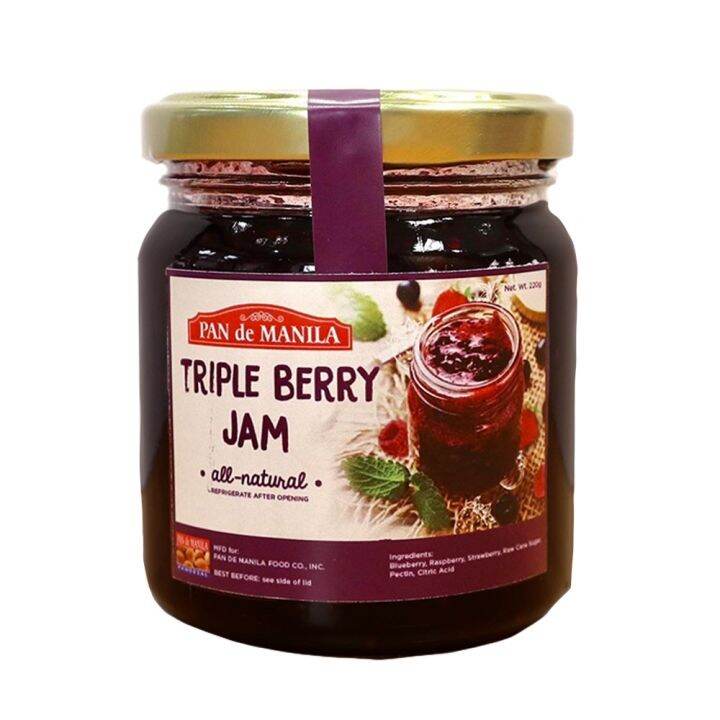 Pan de Manila Triple Berry Jam Medium 220g | Lazada PH