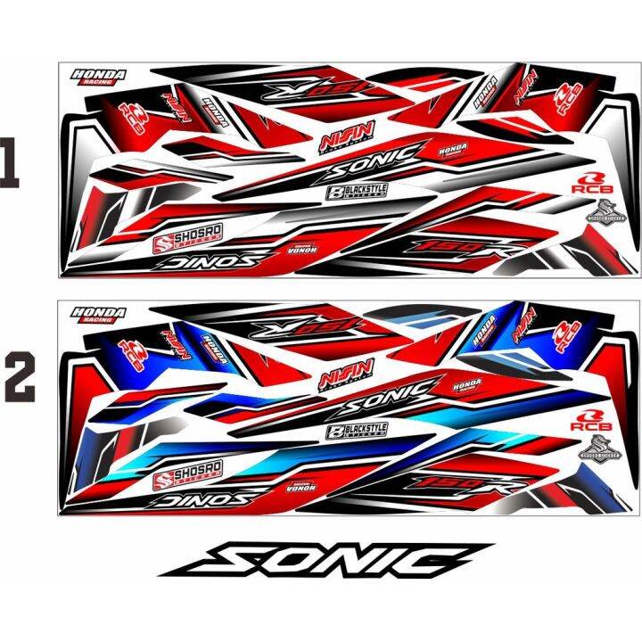 STRIPING LIS COD-STRIPING CUSTOM MOTOR SONIC OLD MOTIF RACING/STICKER ...
