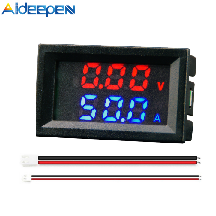 Aideepen M6120 Digital Voltmeter Ammeter DC6-120V 10A 50A 100A Amp ...