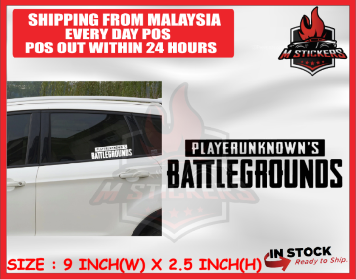 PUBG PLAYERUNKNOWN'S BATTLEGROUNDS STICKER CAR STICKER | Lazada