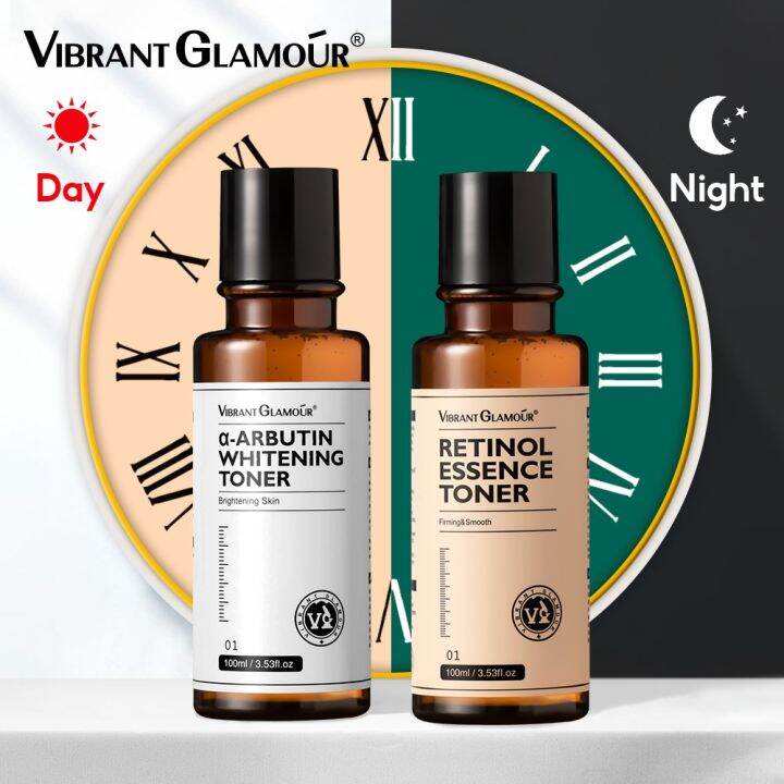 LADES【VIBRANT GLAMOUR】 2 PCS Arbutin Essence Toner + Retinol Essence ...