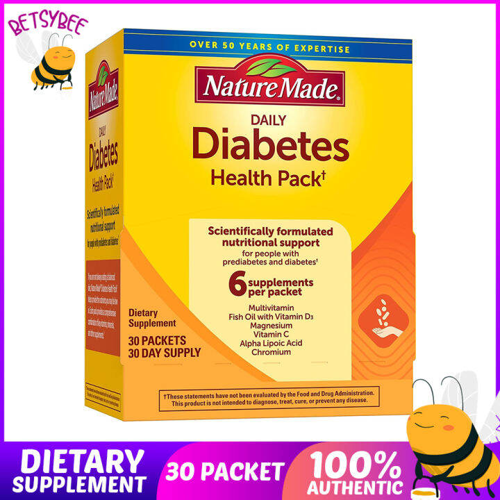Nature Made Daily Diabetes Health Pack Nutritional Support 30 packets ...