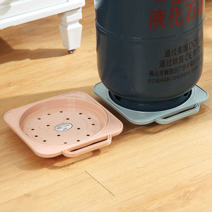 Moveable Gas Tank Swivel Bracket Plastic Base Basin Holder With Pulley ...