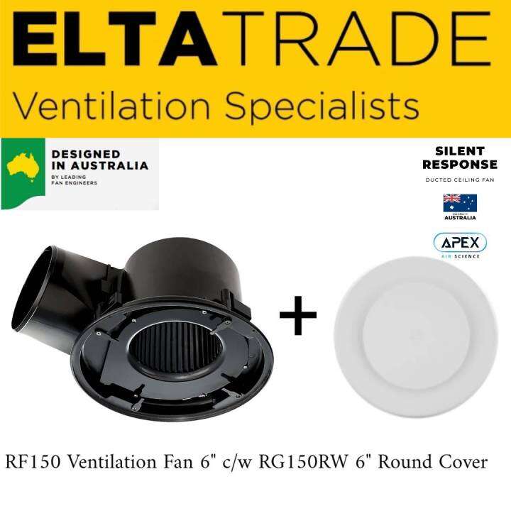 Elta Trade RF150 Ventilation Fan 6" c/w ROUND & SQUARE Cover | Lazada