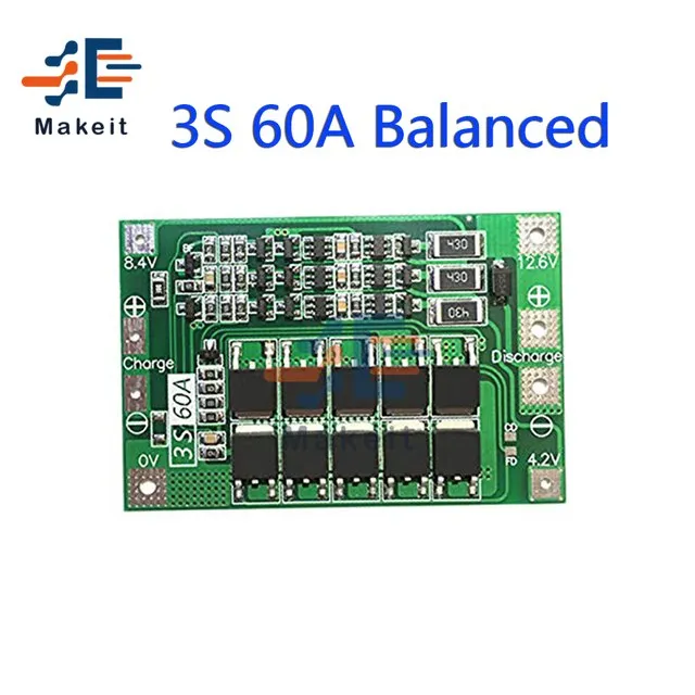 สมาร์ท BMS 3S 4S 25A 30A 40A 60A 12V 48V 18650แบตเตอรี่ลิเธียม Li-Ion ...