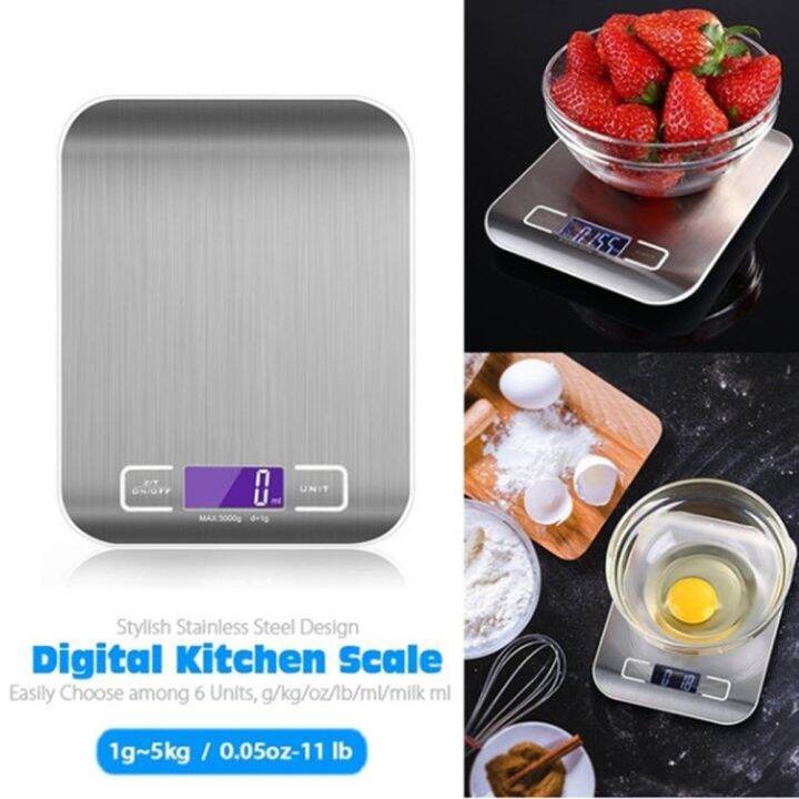 5KG Stainless Steel Kitchen Scale Electronic Food Weighing Scale ...