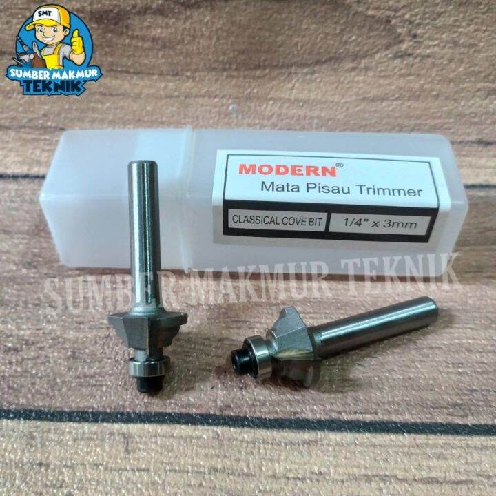 Mata Profil Kayu Classical Clasical Cove Bit Router 1/4 x 1/8 inch ( 3 ...