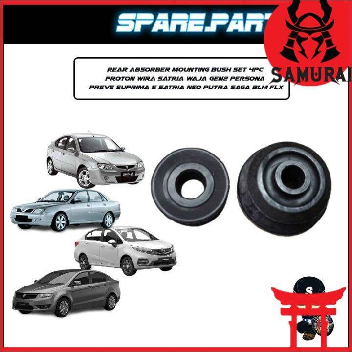 Rear Absorber Mounting Bush Set 4pc Proton Wira Satria Waja Gen2 ...