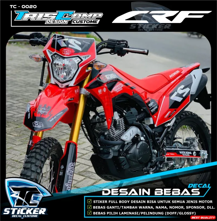 Sticker Decal CRF 150 L Full Body - Decal Stiker Full Body Desain ...