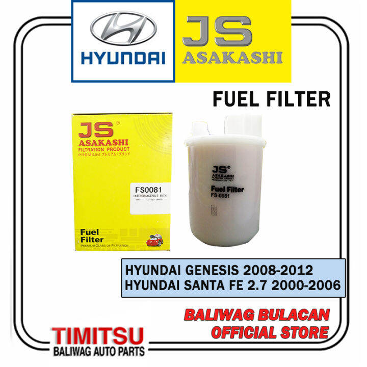 FUEL FILTER HYUNDAI SANTA FE 2.7 2000-2006 GENESIS 2008-2012 JS ASAKASHI FS-0081 | Lazada PH