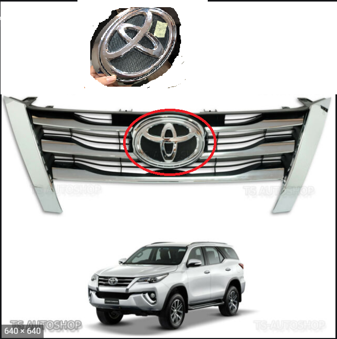 Acrylic front grille emblem for TOYOTA FORTUNER 2016 -2018 logo badge ...