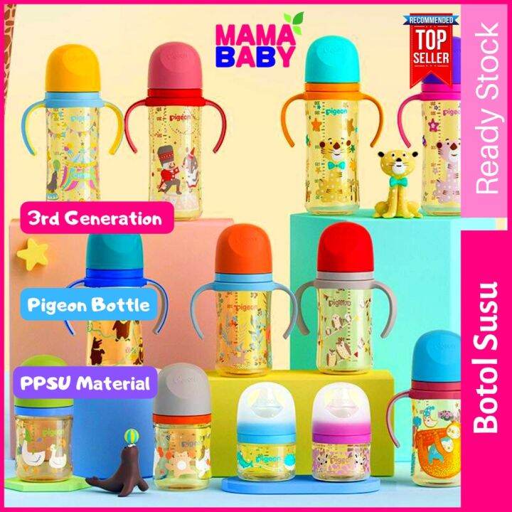 Botol Pigeon New generation 3.0 bottle PPSU wide neck botol susu baby 160&240ML Anti-colic soft ...