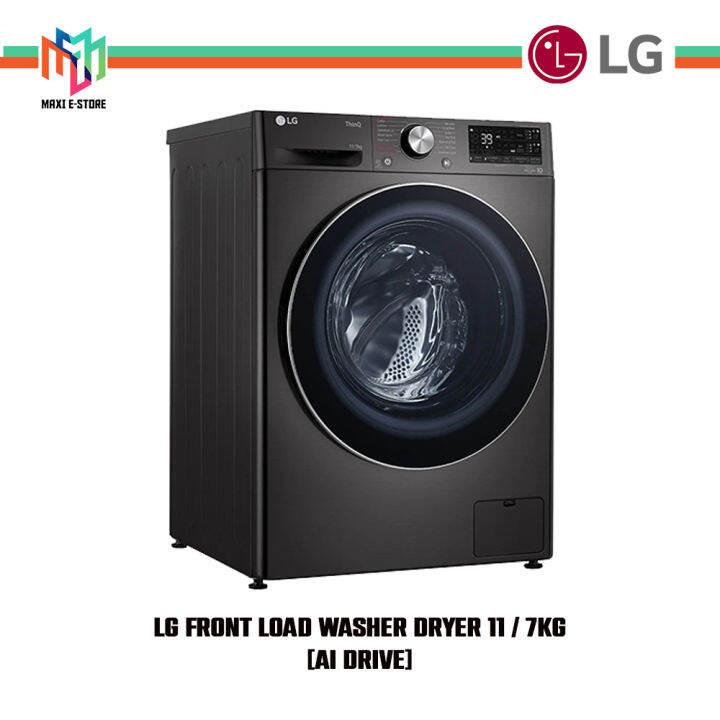 LG 11/7kg Front Load Washer Dryer with AI Direct Drive, Steam ...