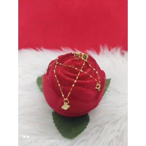 ^hA♥️COD 18K SAUDI GOLD VCA LIGHTWEIGHT SET (FIXED PRICE) | Lazada PH