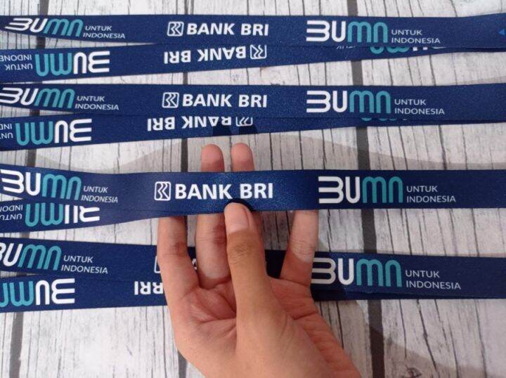 Lanyard Bank BRI BUMN / Lanyard BUMN BRI Full Desain Printing | Lazada ...