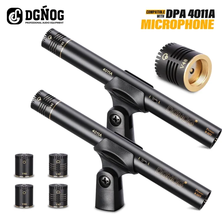 DGNOG Brass Pencil Microphone With Omni Cardioid Supercardioid Capsule ...