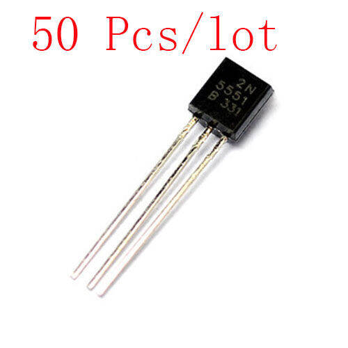 50 Pcs/lot 2N5551 Triode 0.6A 160V NPN Low Power Transistor TO-92 ...