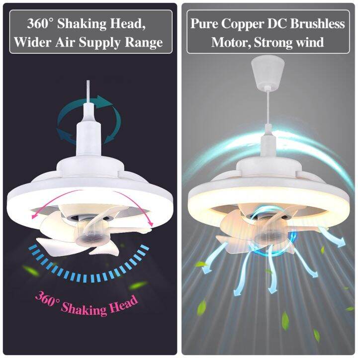 Zeal LED Ceiling Fan with Chandelier Bulb 5 Blades Big Strong Wind ...