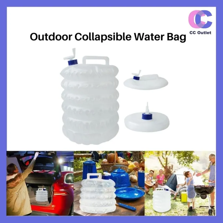 10L / 15L Collapsible Water Container Outdoor Foldable Storage Bag Portable Water Bucket Washing ...
