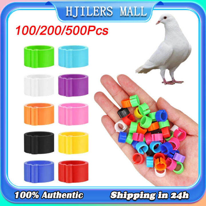 100/200/500Pcs Pigeon Clip Ring Plastic Birds Feet Rings Dove Leg Bands ...