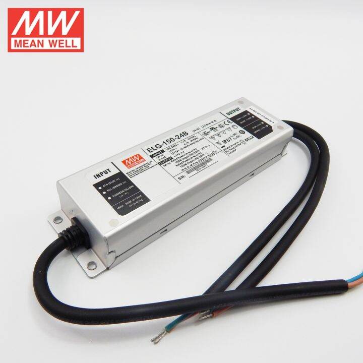 MEAN WELL ELG 150 24B 3Y 150W 24V Dimmable LED Driver 110V/220V AC to 24V DC 6.25A 150W ...