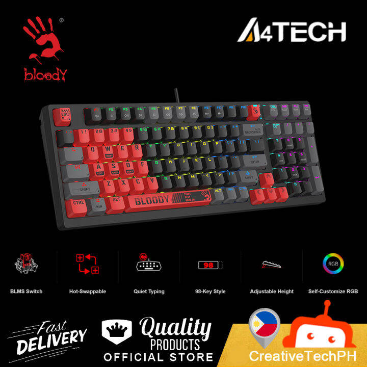 S98 A4TECH BLOODY RGB Mechanical Keyboard | Lazada PH