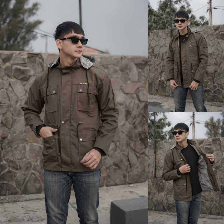 RA Cloth Jaket Parka Pria Canvas Polos The Bojiel Jaket Parka Polos ...
