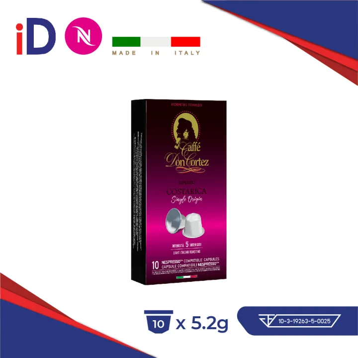 Don Cortez Nespresso Capsule Costa Rica Espresso Single Origin 10x กาแฟ ...