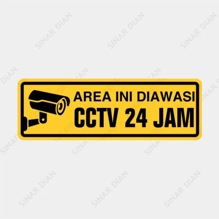 Rambu Papan Pengawasan CCTV 24 Jam Akrilik | Lazada Indonesia