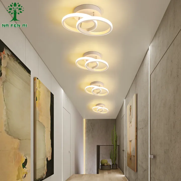 NA FEN AI Led ขนาดเล็กเพดานไฟทางเดิน Porch Light Room ไฟตกแต่งสามสีลด ...
