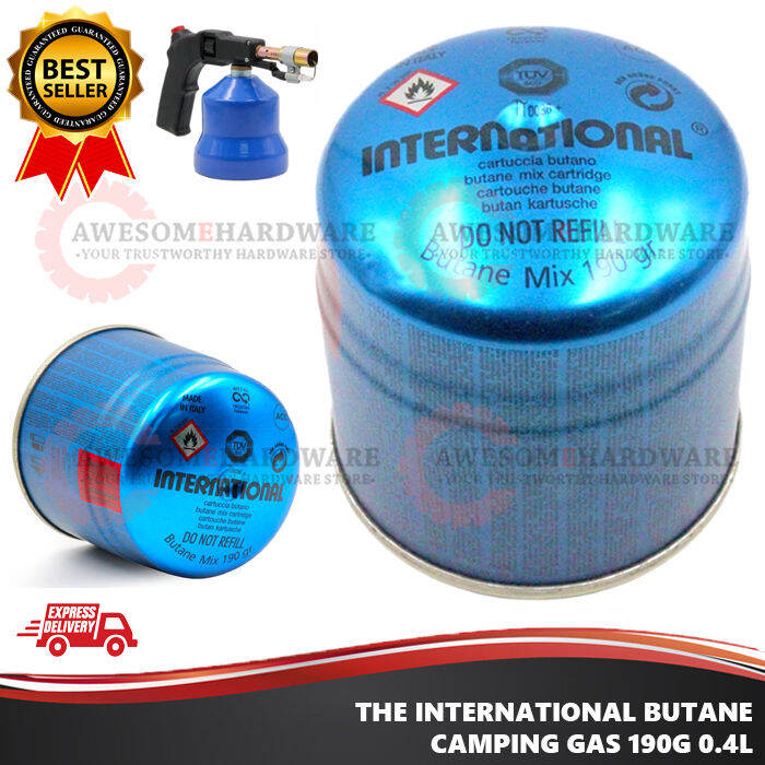 (MADE IN EU) THE INTERNATIONAL ITALY BUTANE CAMPING GAS CARTRIDGE 190G ...