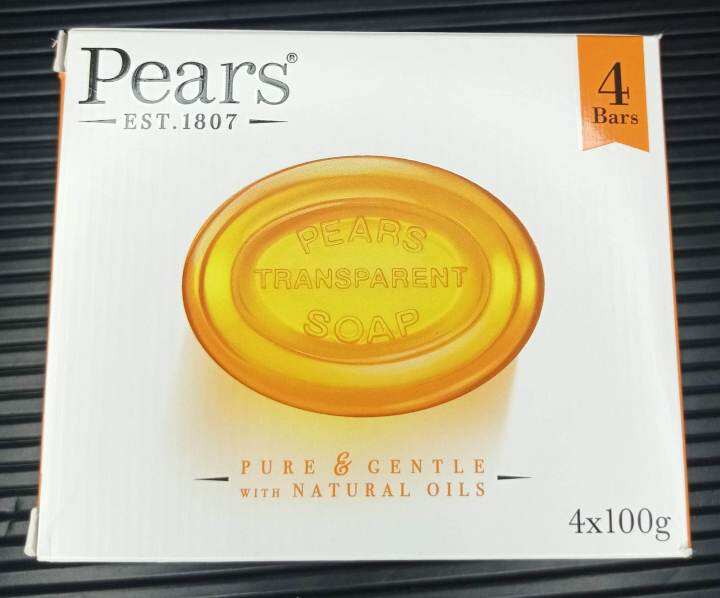 Pears Pure and Gentle Soap with Natural Oils 4 Bars 4 x 100g | Lazada PH