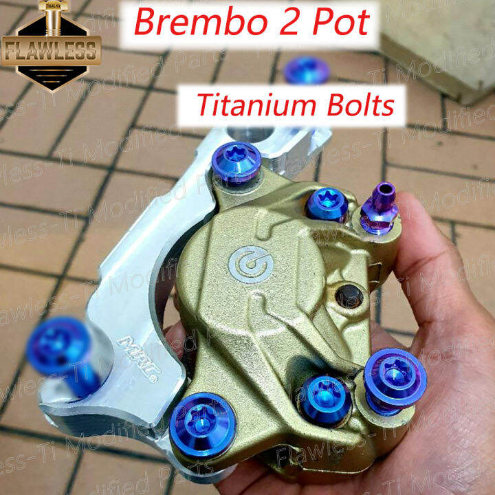 Flawless-Ti Brembo 2ลูกสูบเบรคคาลิปเปอร์ไทเทเนียมน็อต M8 M10ที่มีอยู่ | Lazada.co.th