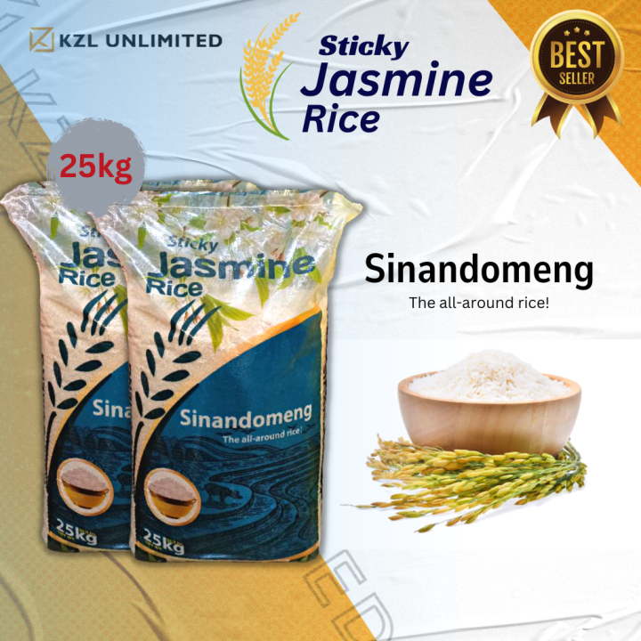KZLU Sticky Jasmine Rice Sinandomeng the all-around Rice 25kg | Lazada PH