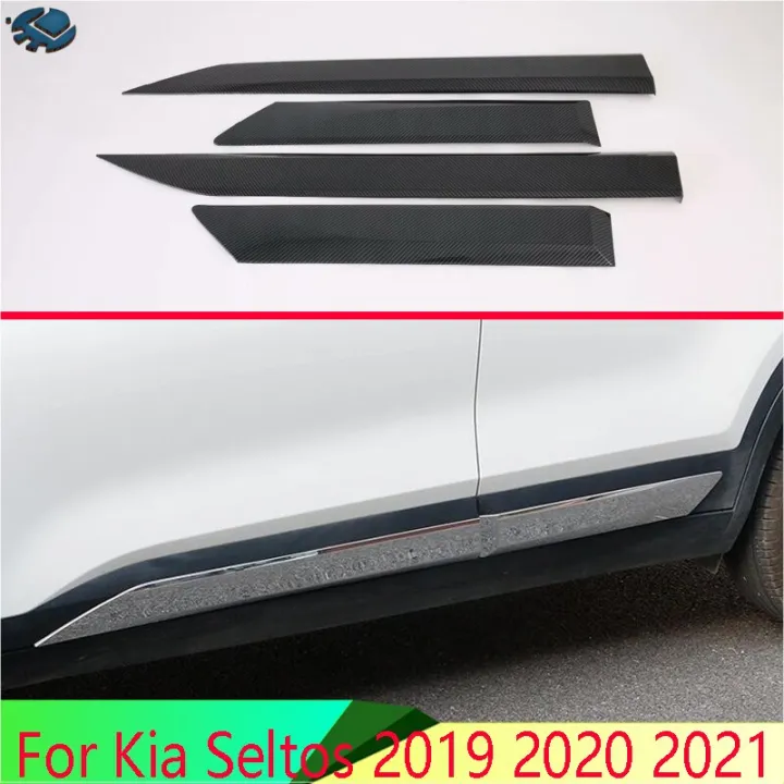 For Kia Seltos 2019 2020 2021 Car Accessories ABS Chrome Side Door Body ...