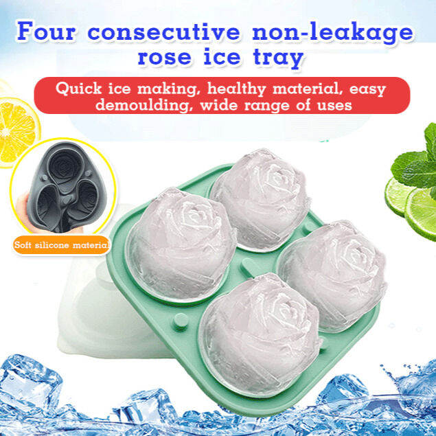 onlcicn 4-Cavity Ice Rose Whiskey Mold for Commercial Use | Lazada PH