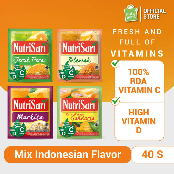 NutriSari 4 Rasa Local Package 40 sachet - Minuman Buah Vitamin C ...