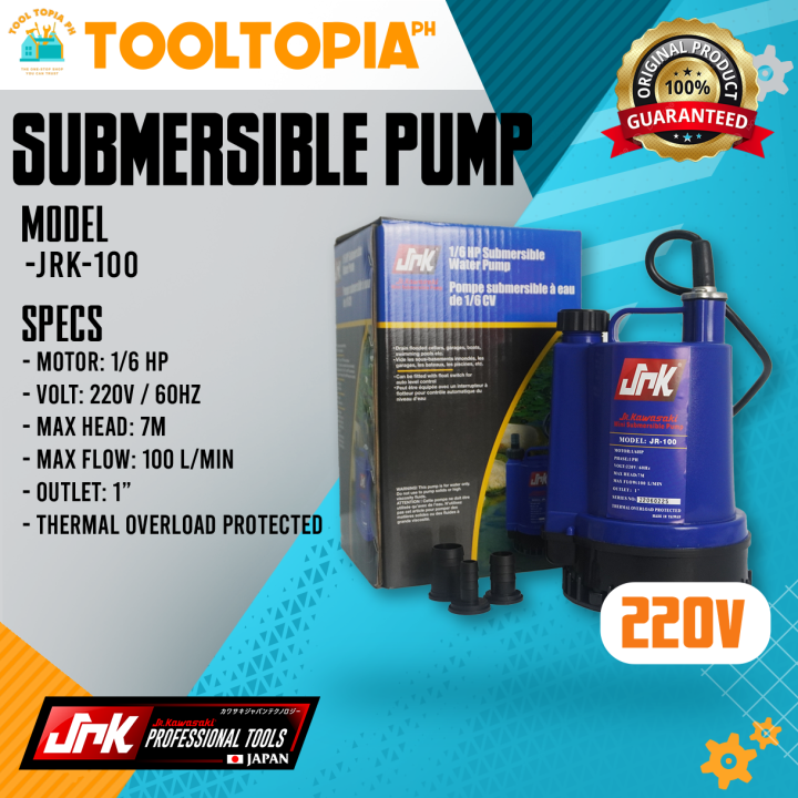 JR KAWASAKI Submersible Pump 220V JRK100 High Quality With FREEBIES ♦ ...