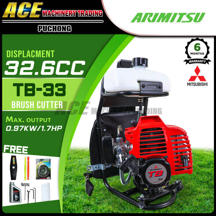[ ARIMITSU ] Mitsubishi TB33 Brush Cutter (Made In Japan) TB33 Mesin Rumput 100% ORIGINAL ...