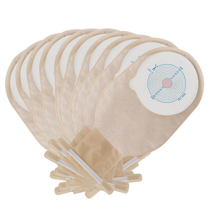Hdr 10pcs 65mm Cut Size Beige Cover Drainable One Piece System Ostomy