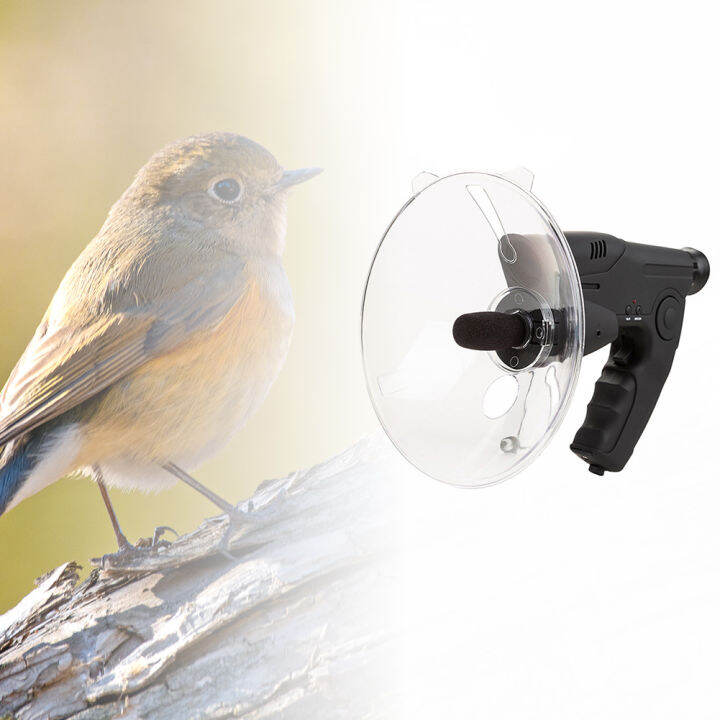 8x Focusing escope Parabolic Dish Directional Microphone Birdwatching ...