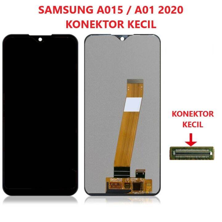 LCD SAMSUNG GALAXY A015 ~ A01 2020 ~ SOCKET KECIL / KONEKTOR KECIL FULLSET + TOUCHSCREEN ...