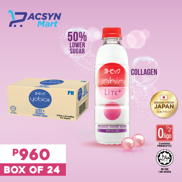 Yobick Prebiotic Yoghurt Drink- Lite+ with Collagen (Box of 24) | Lazada PH